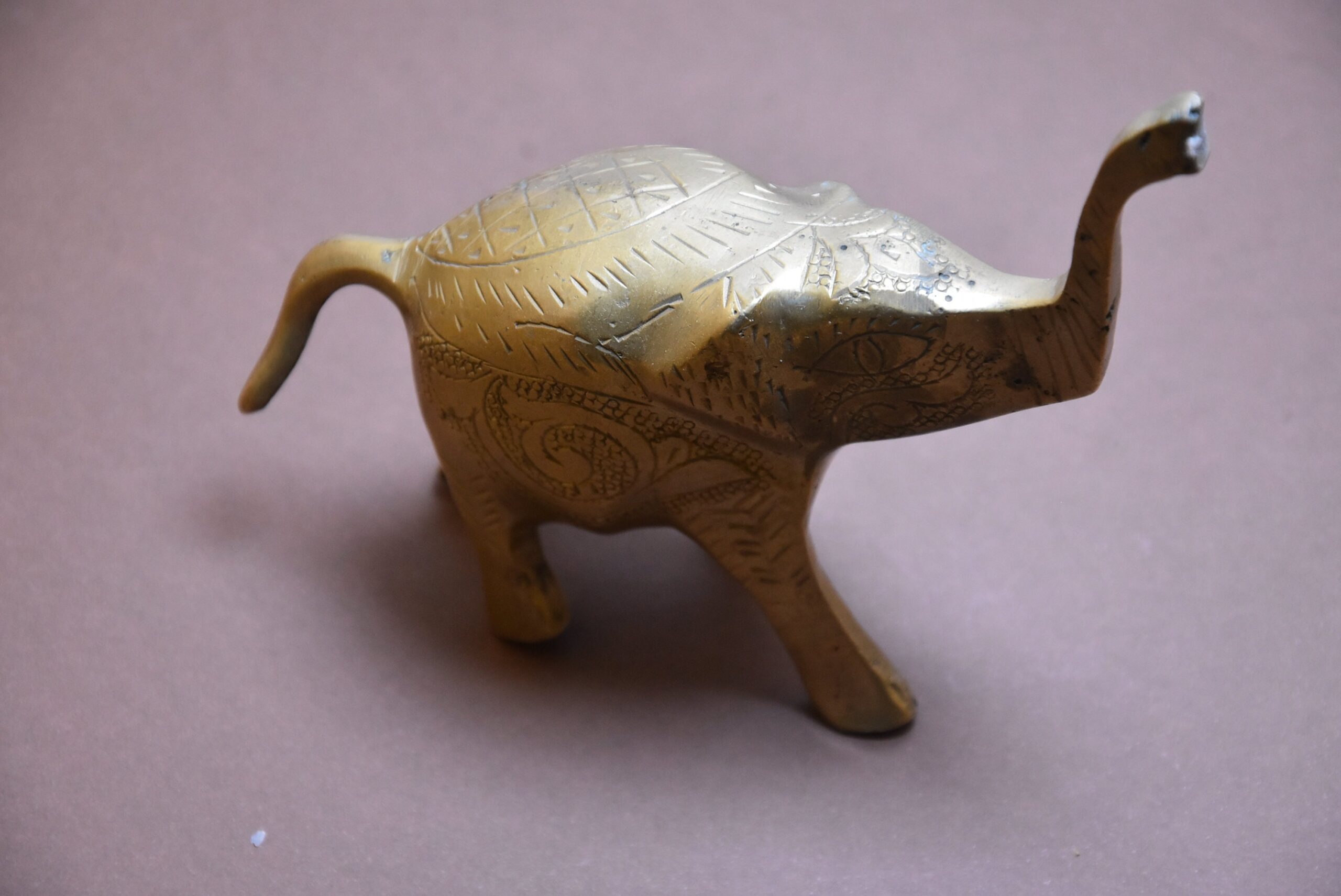 Moroccan Brass Elephant , Fes Brass Statue Elephant - Etuareg