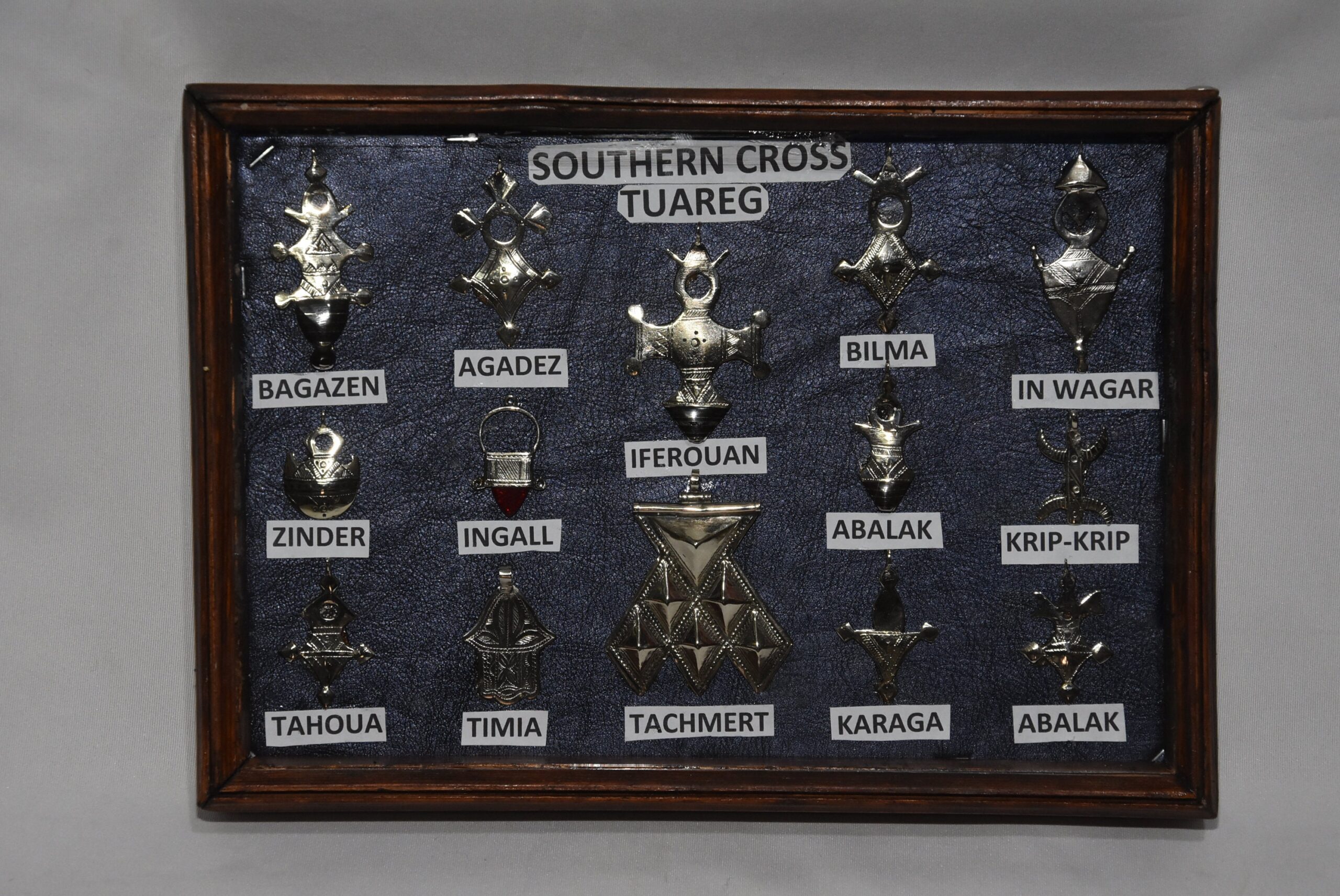 Tuareg Silver Cross - Framed set of 13 southern cross tuareg , old ...