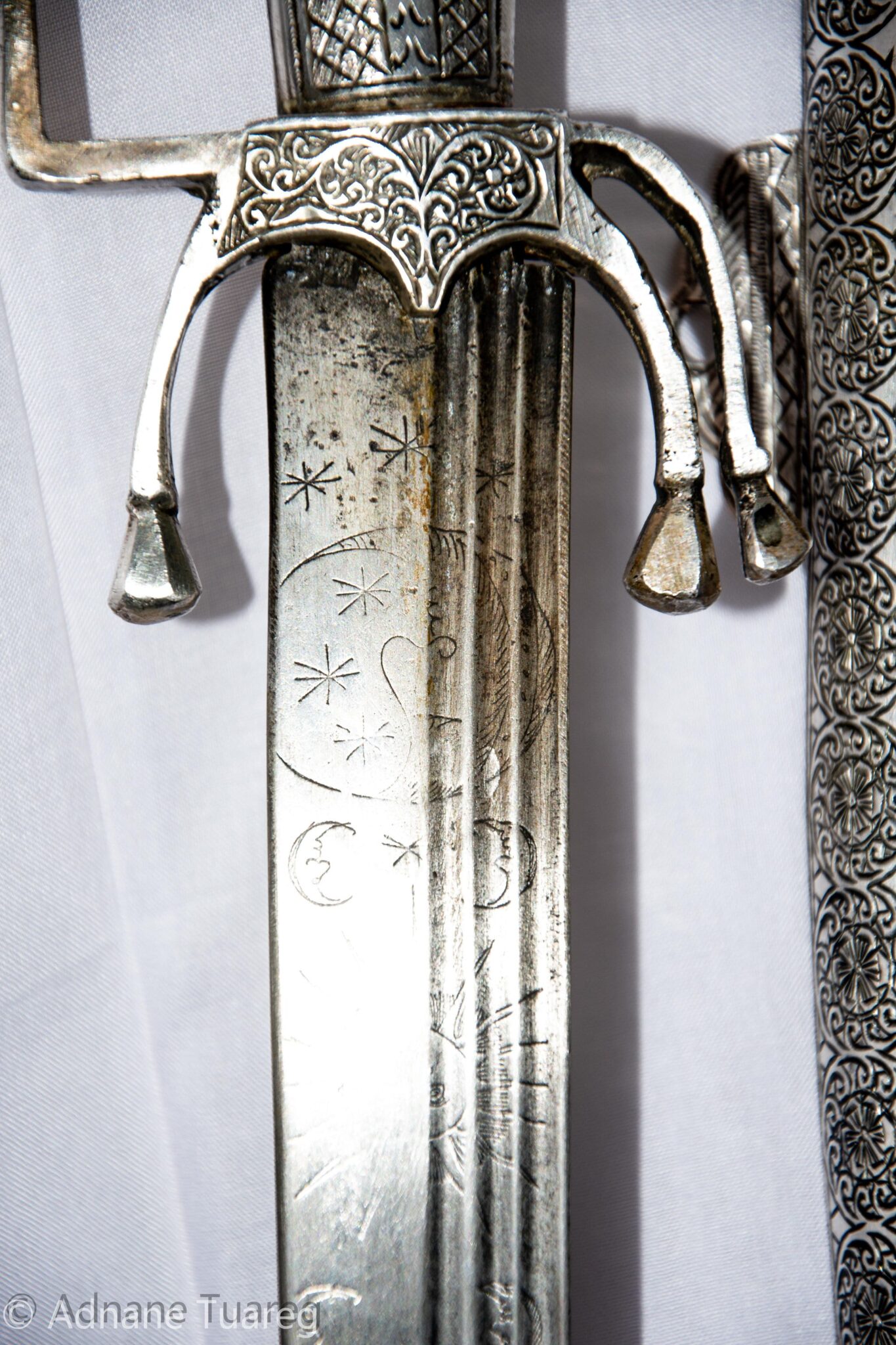 moroccan sword Nimcha silver old 19th , very rare sword silver - Etuareg