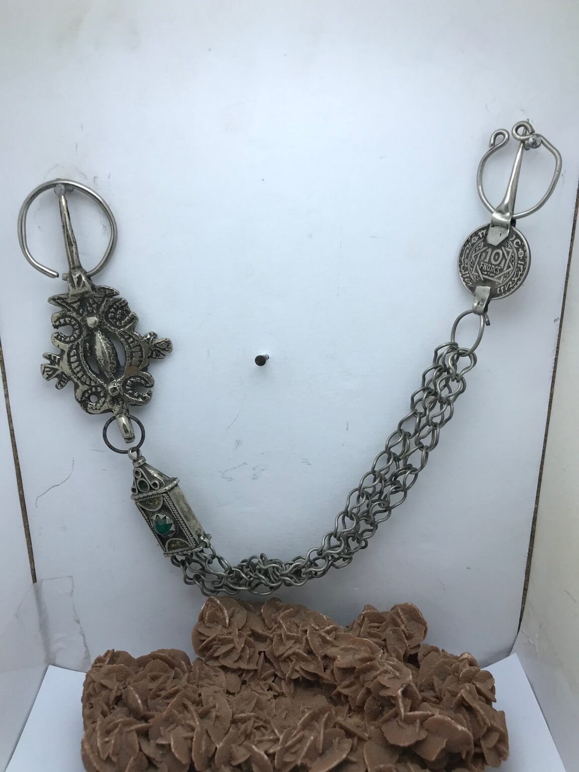 2 fibula marocain vallée draa, berbère ancien Rare fin argent péroné ...