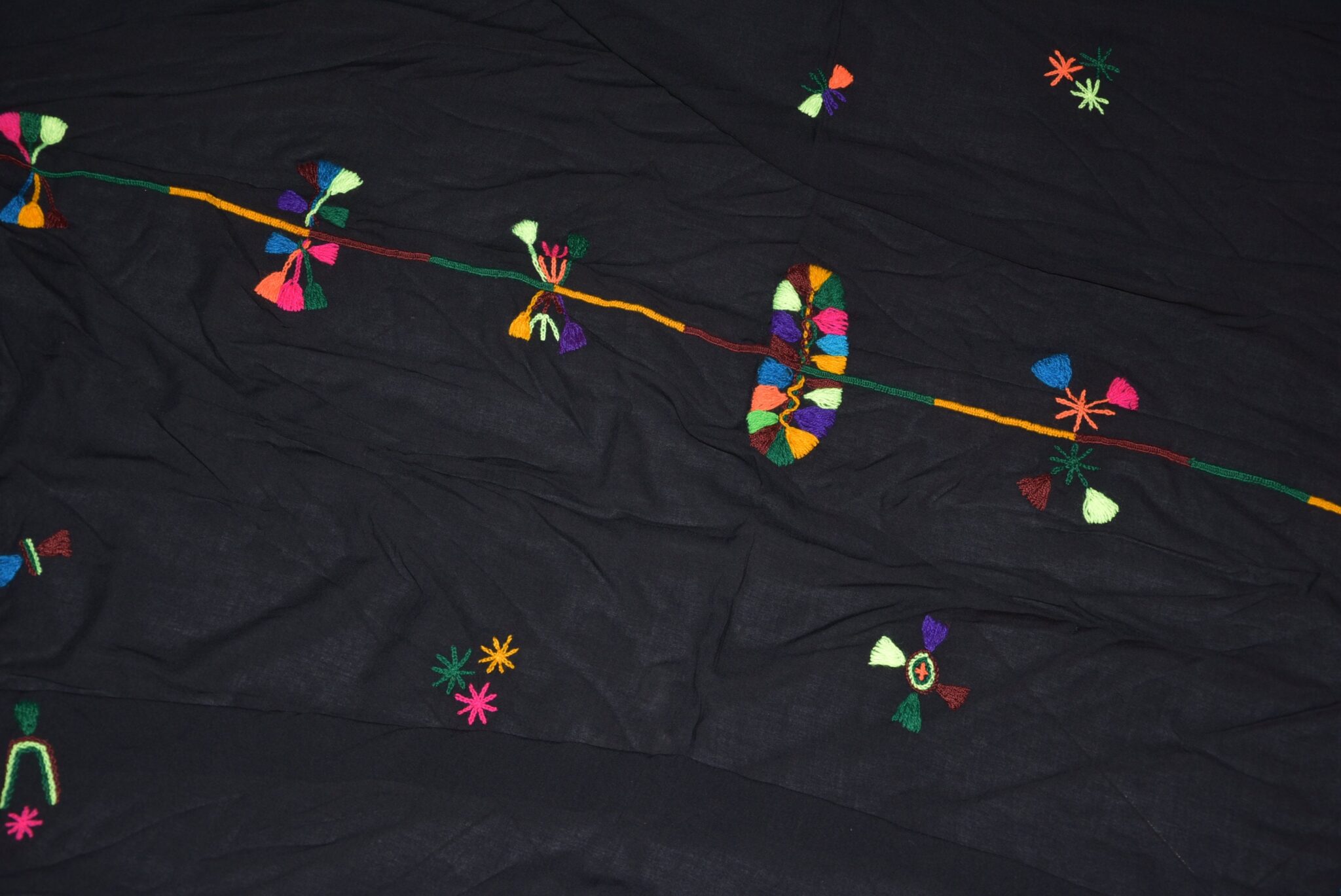 Berber Scarf Embroidery ,Morocco berber clothing Tahrouyt mood Tribal ...
